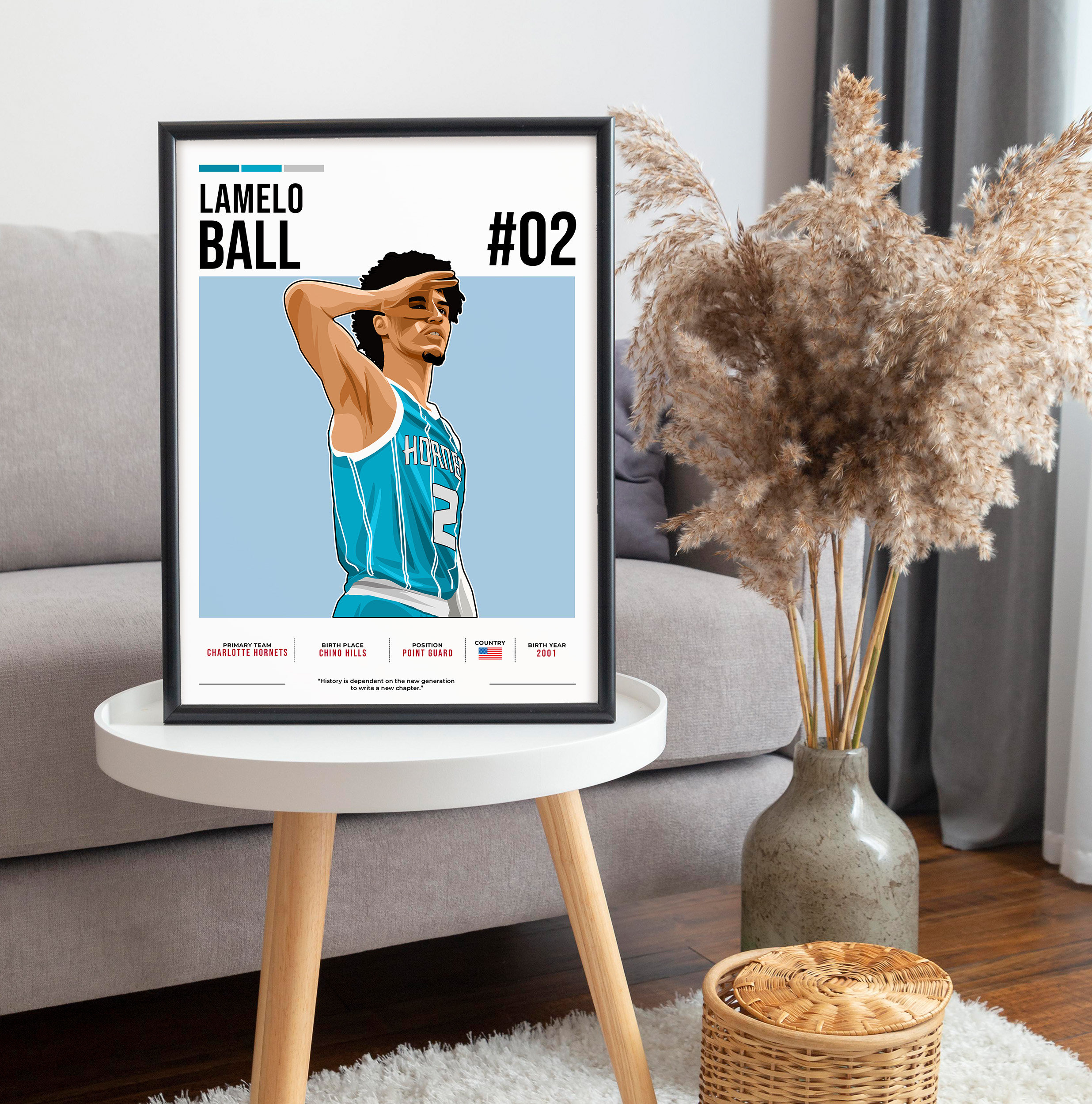 Lamelo Ball Poster, Basketball Print, Lamelo Print Vector Art, Vector ...