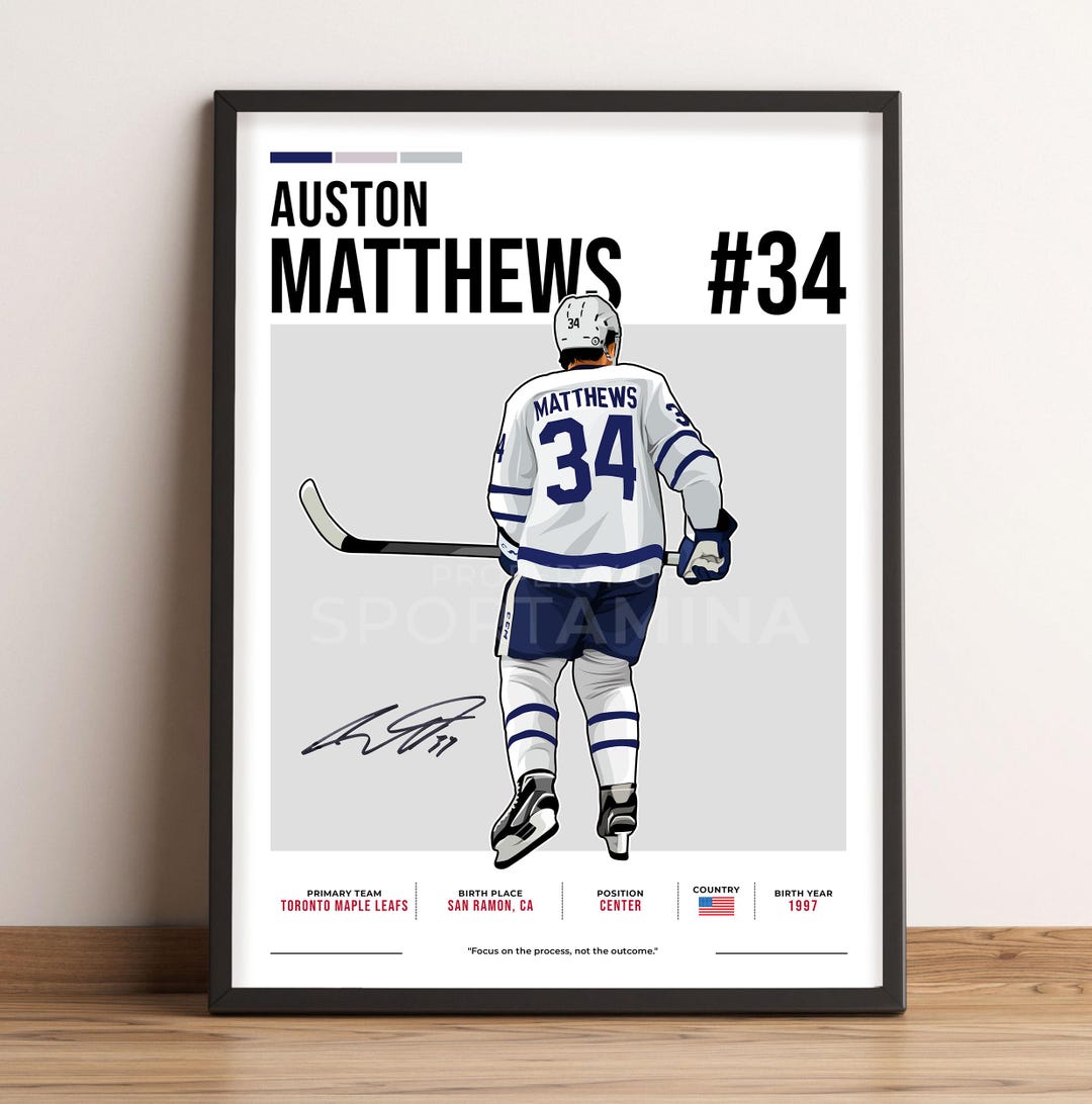 Auston Matthews Poster, Hockey Art, Auston Matthews Fan Gift, Vector ...