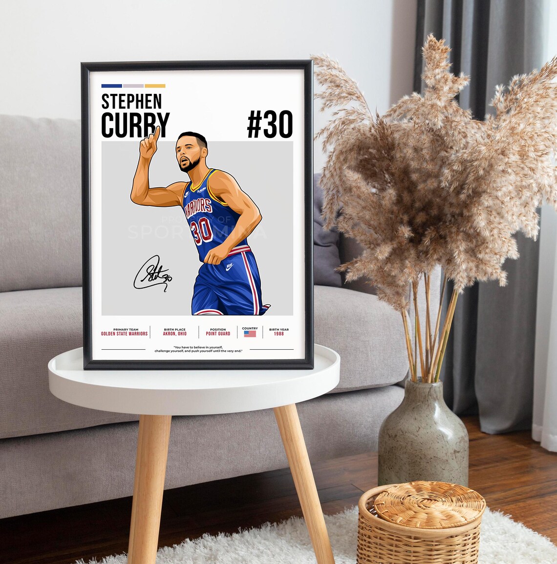 Stephen Curry Poster, Basketball Art, Stephen Curry Fan Gift, Vector ...