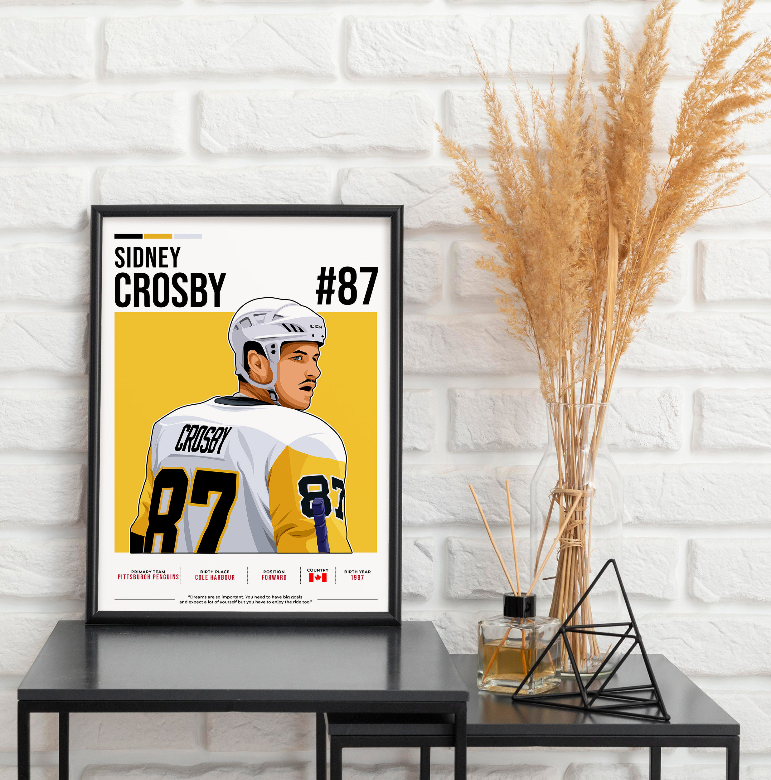 Sidney Crosby Poster, Ice Hockey Print, Crosby Print Vector Art, Vector ...