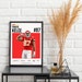 Travis Kelce Poster, American Football Print, Kelce Print Vector Art ...