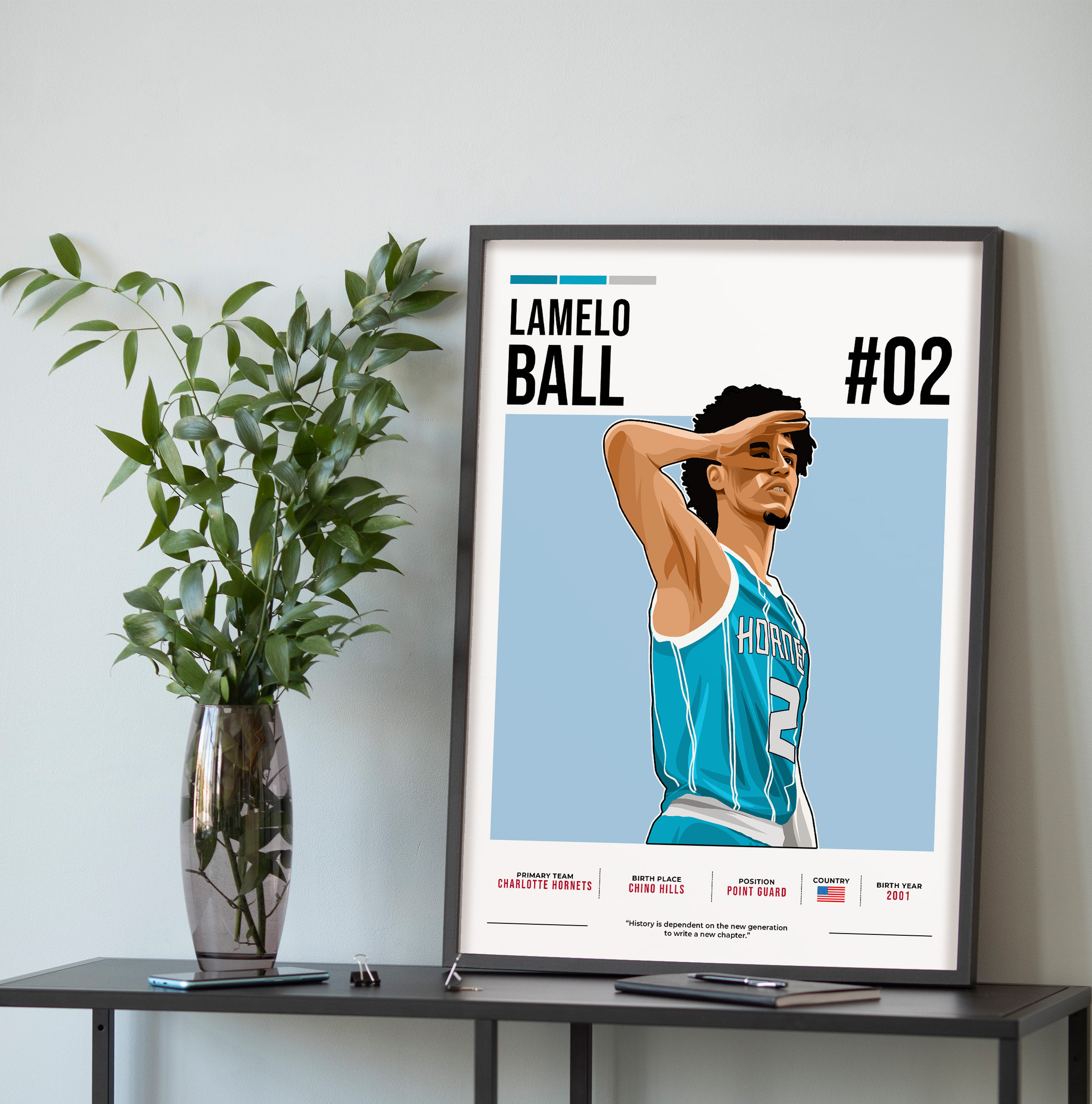 Lamelo Ball Poster, Basketball Print, Lamelo Print Vector Art, Vector ...