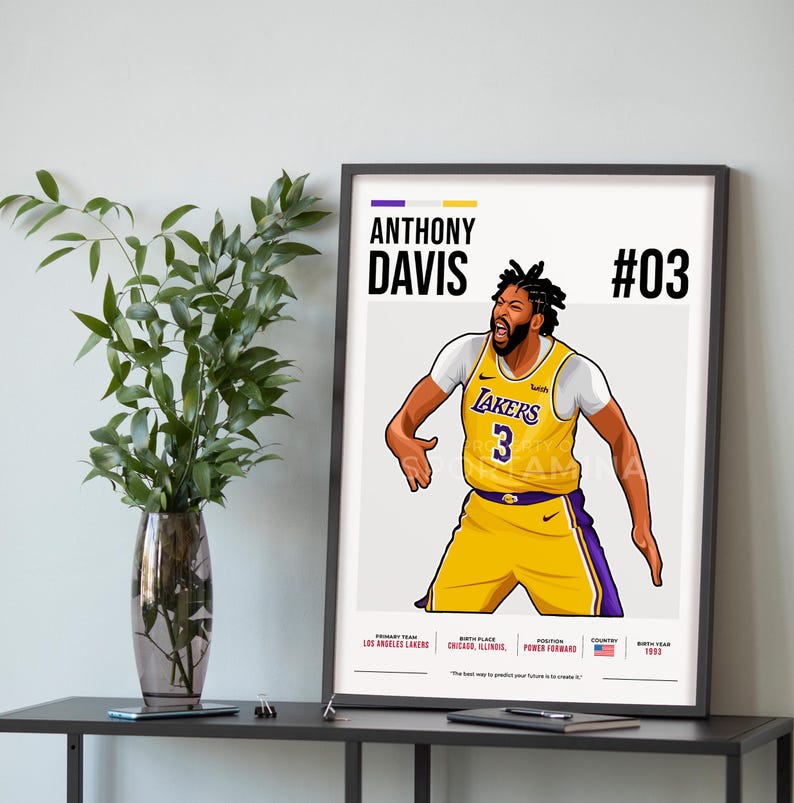 Anthony Davis Poster, Basketball Art, Anthony Davis Fan Gift, Vector ...