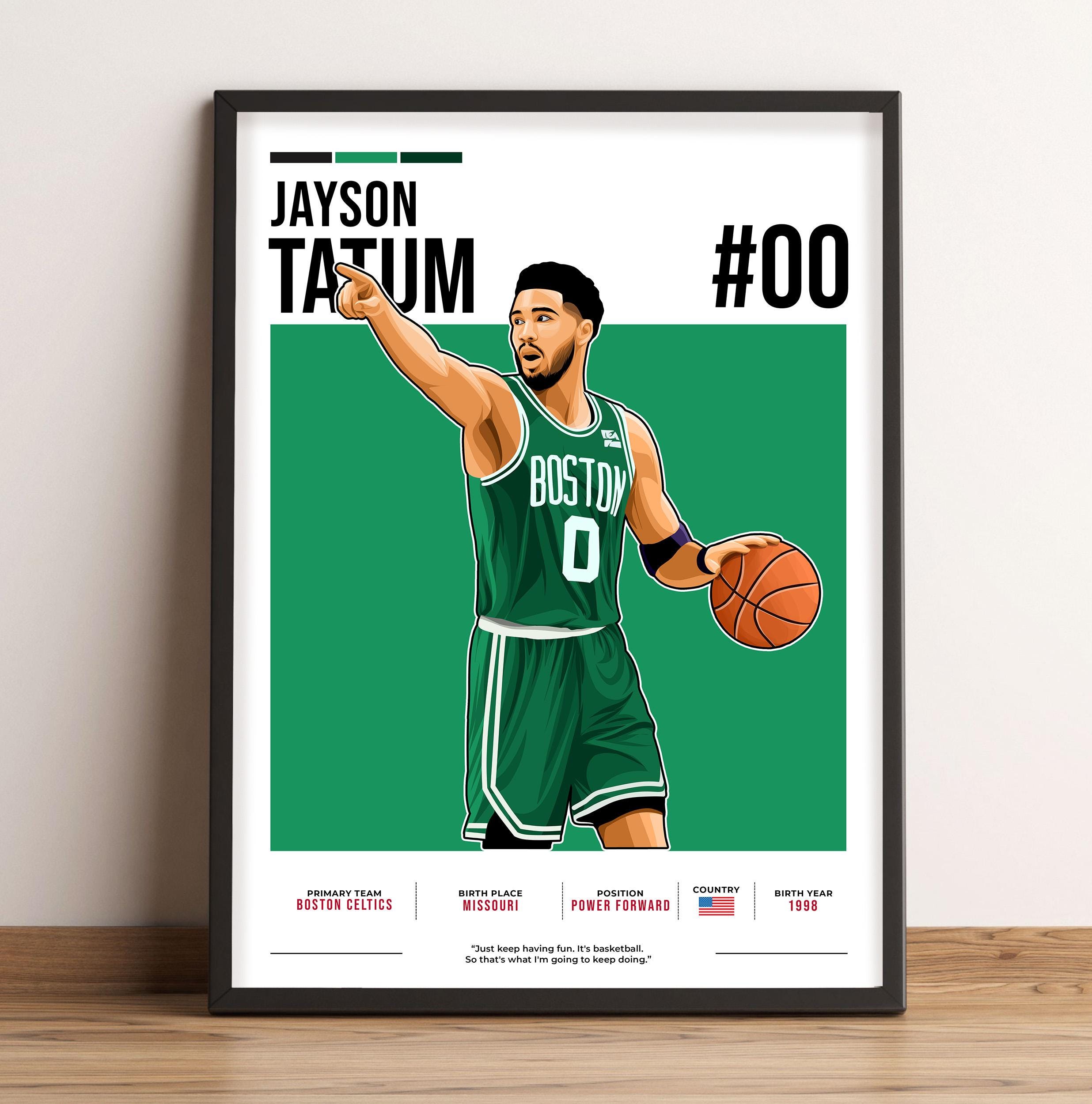 Jayson Tatum Poster, Basketball Art, Jayson Tatum Fan Gift, Vector ...