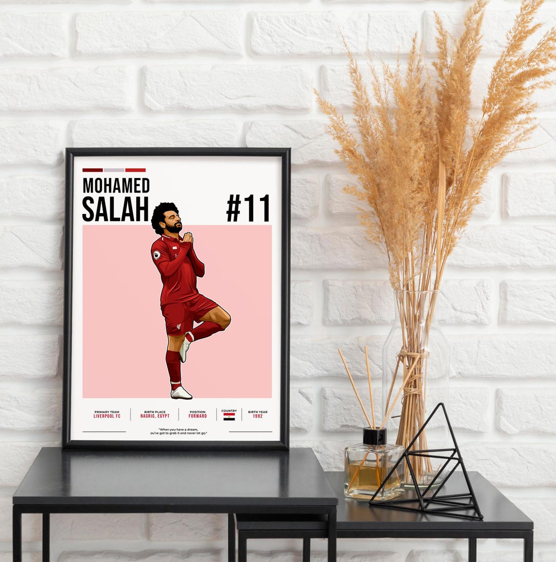 Mohamed Salah Poster, Soccer Art, Mohamed Salah Fan Gift, Vector ...