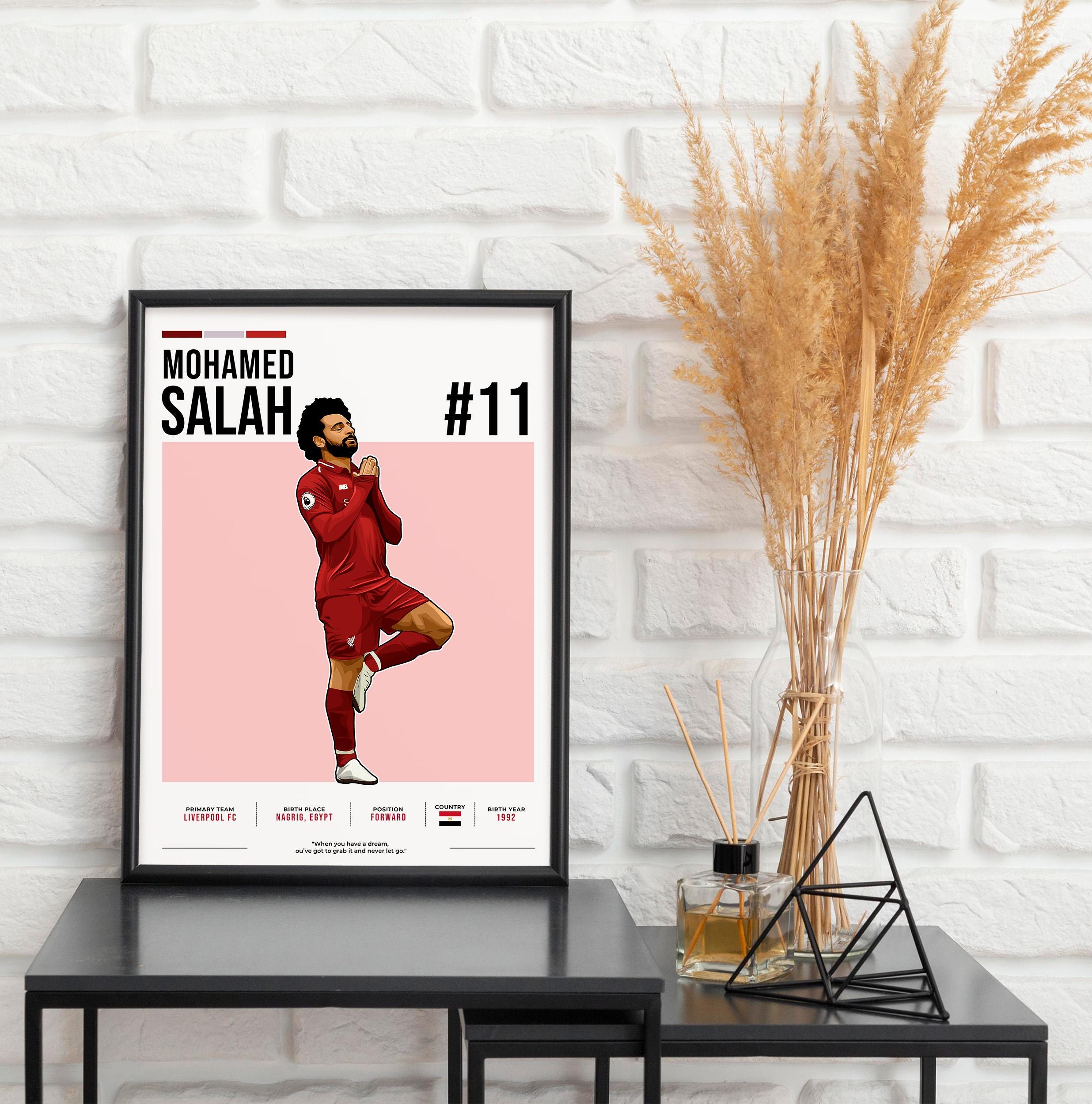 Mohamed Salah Poster, Soccer Art, Mohamed Salah Fan Gift, Vector ...