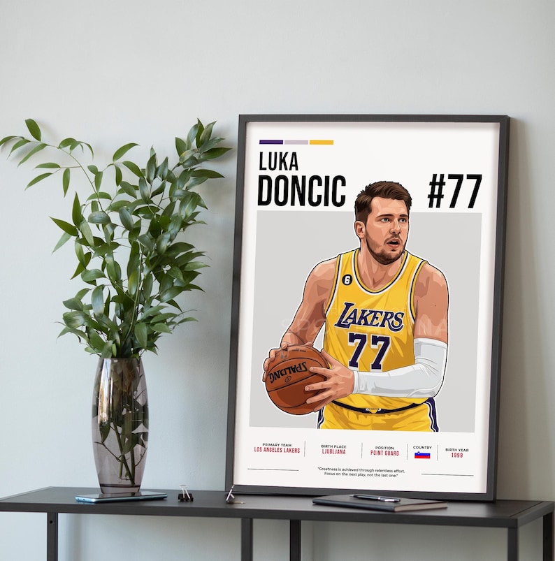 Luka Doncic Poster, Basketball Art, Luka Doncic Fan Gift, Vector ...