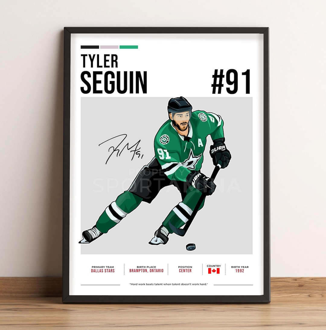 Tyler Seguin Poster, Hockey Art, Tyler Seguin Fan Gift, Vector ...