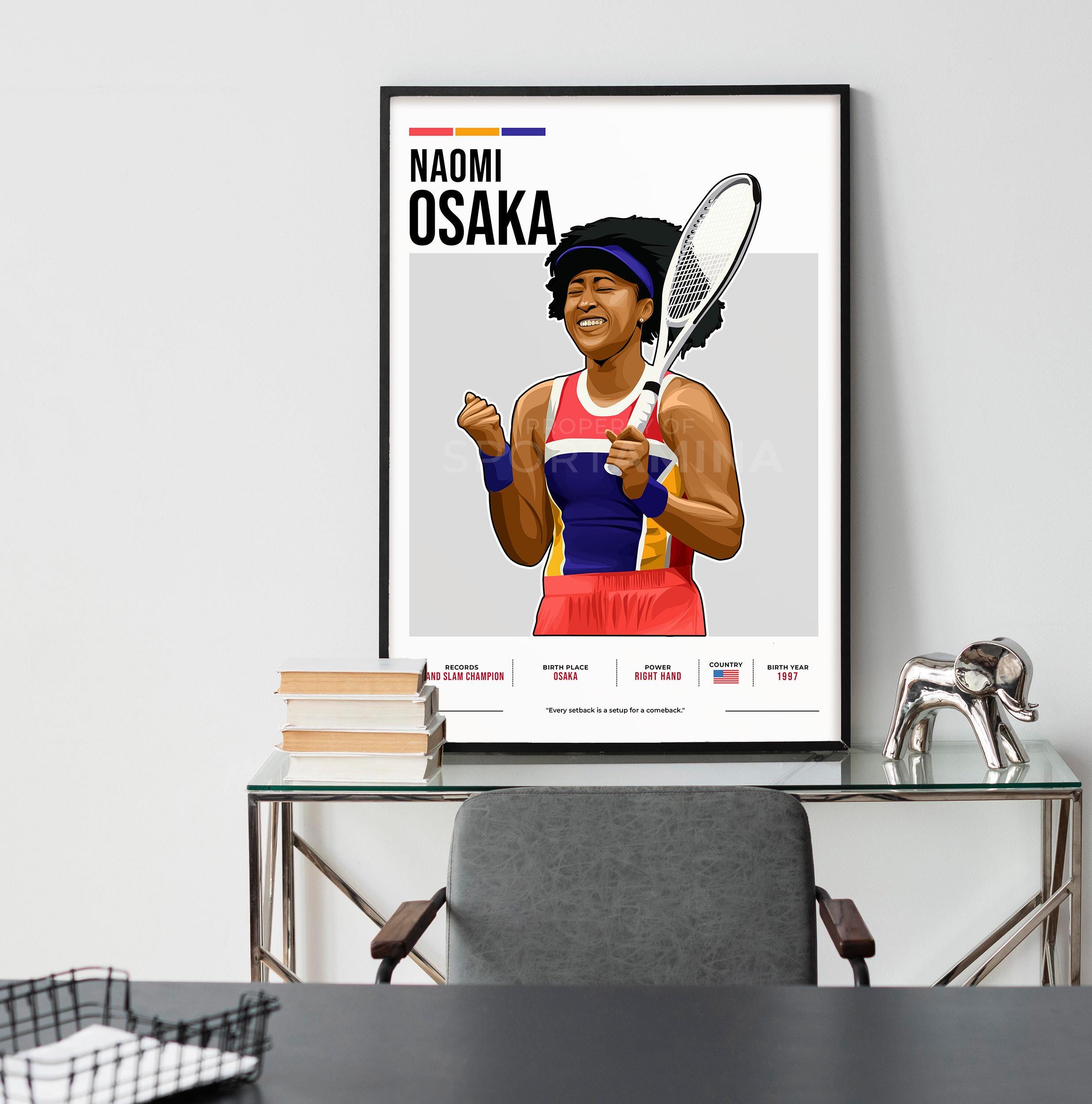 Naomi Osaka Poster, Tennis Art, Naomi Osaka Fan Gift, Vector ...