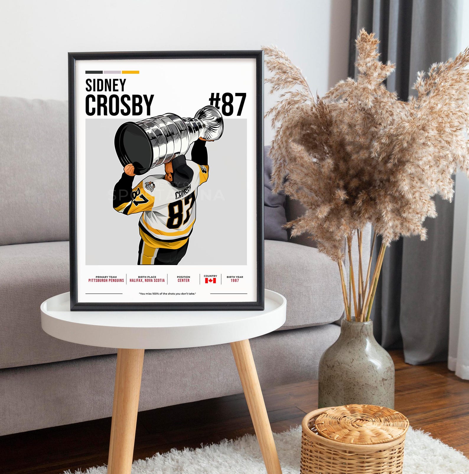 Sidney Crosby Poster, Hockey Art, Sidney Crosby Fan Gift, Vector ...