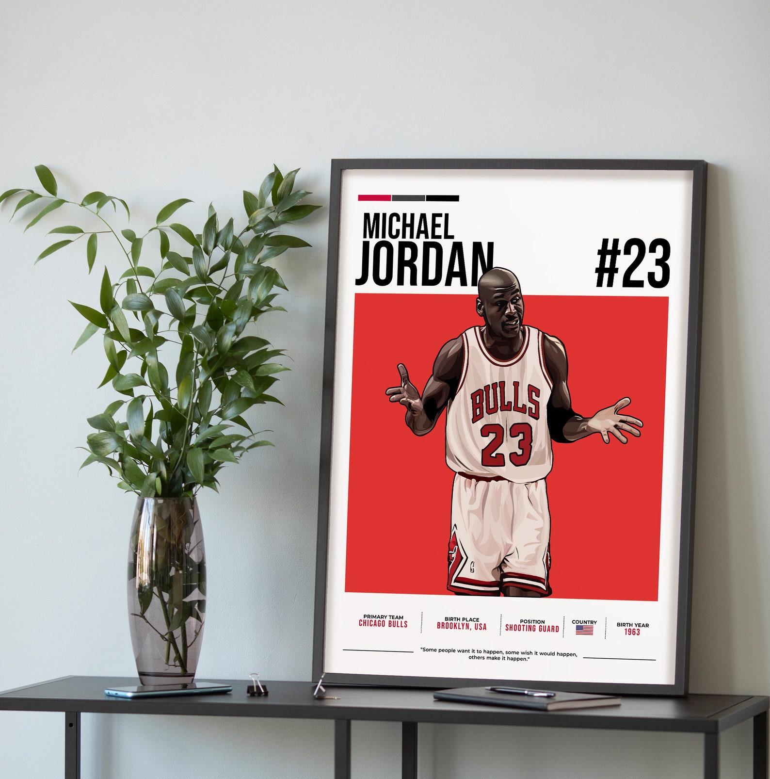 Michael Jordan Poster, Basketball Print, Jordan Vector Art, Jordan ...