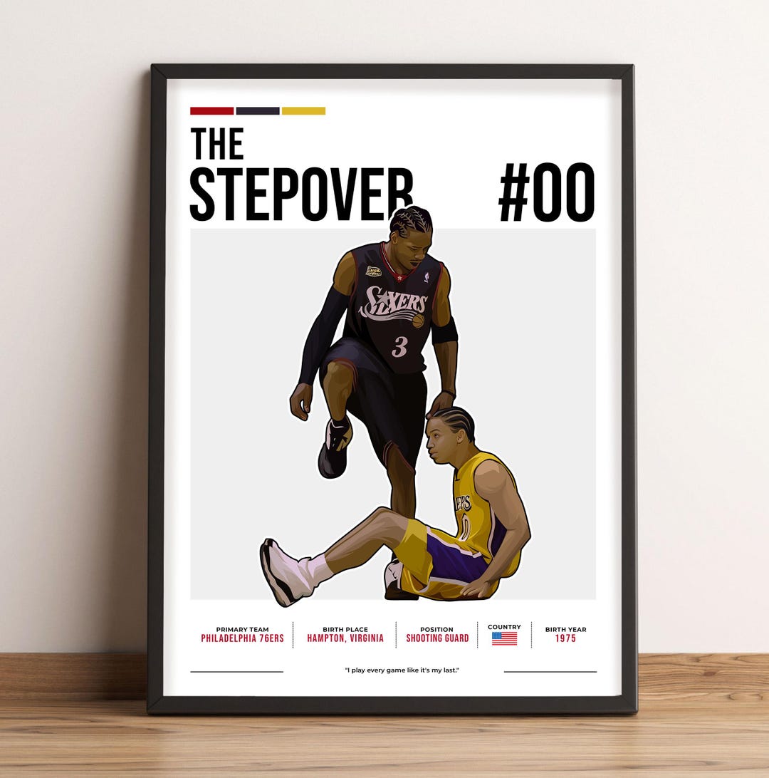 Allen Iverson Poster, Basketball Art, Allen Iverson Fan Gift, the ...
