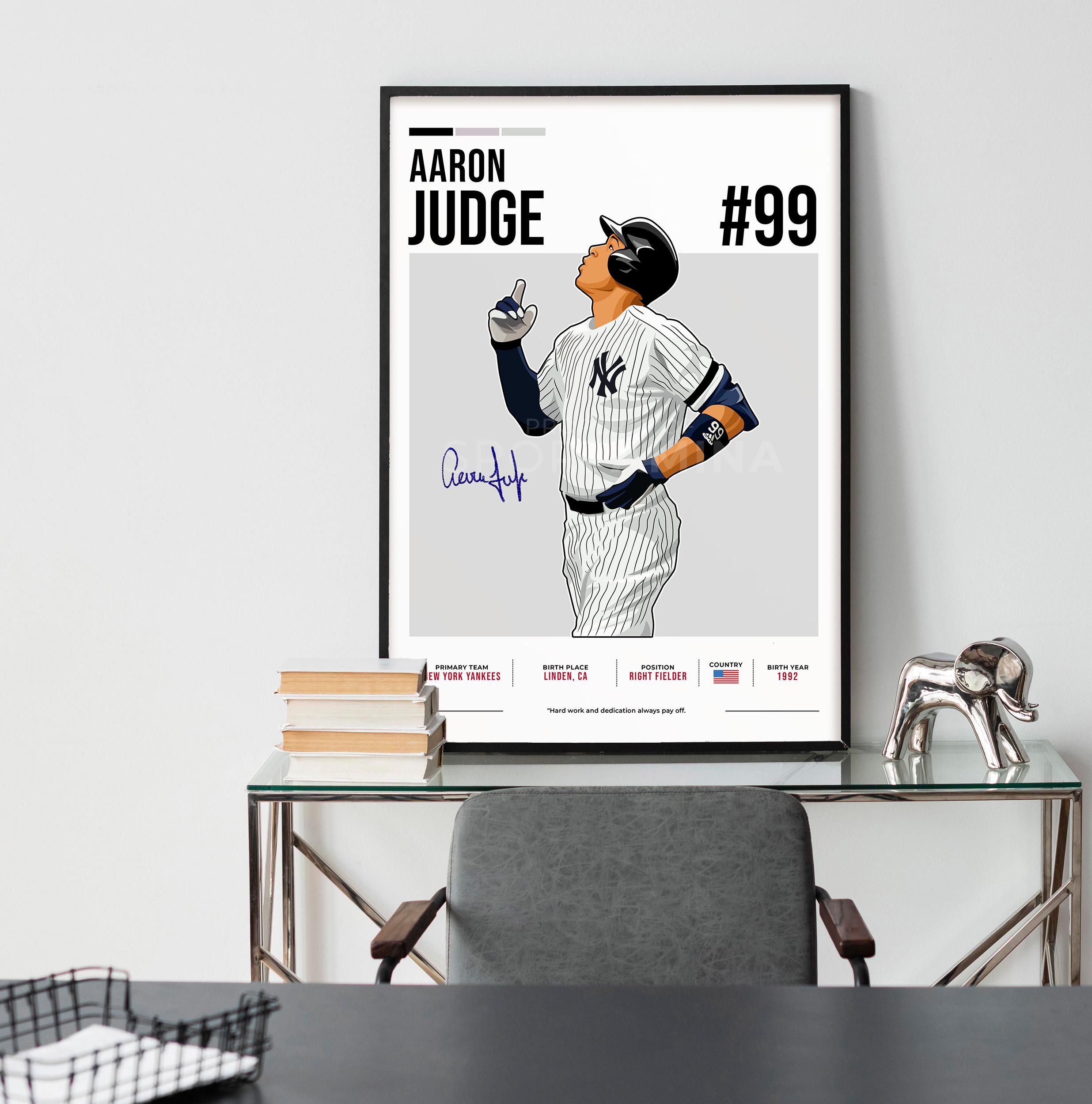 Aaron Judge Poster, Baseball Art, Aaron Judge Fan Gift, Vector ...