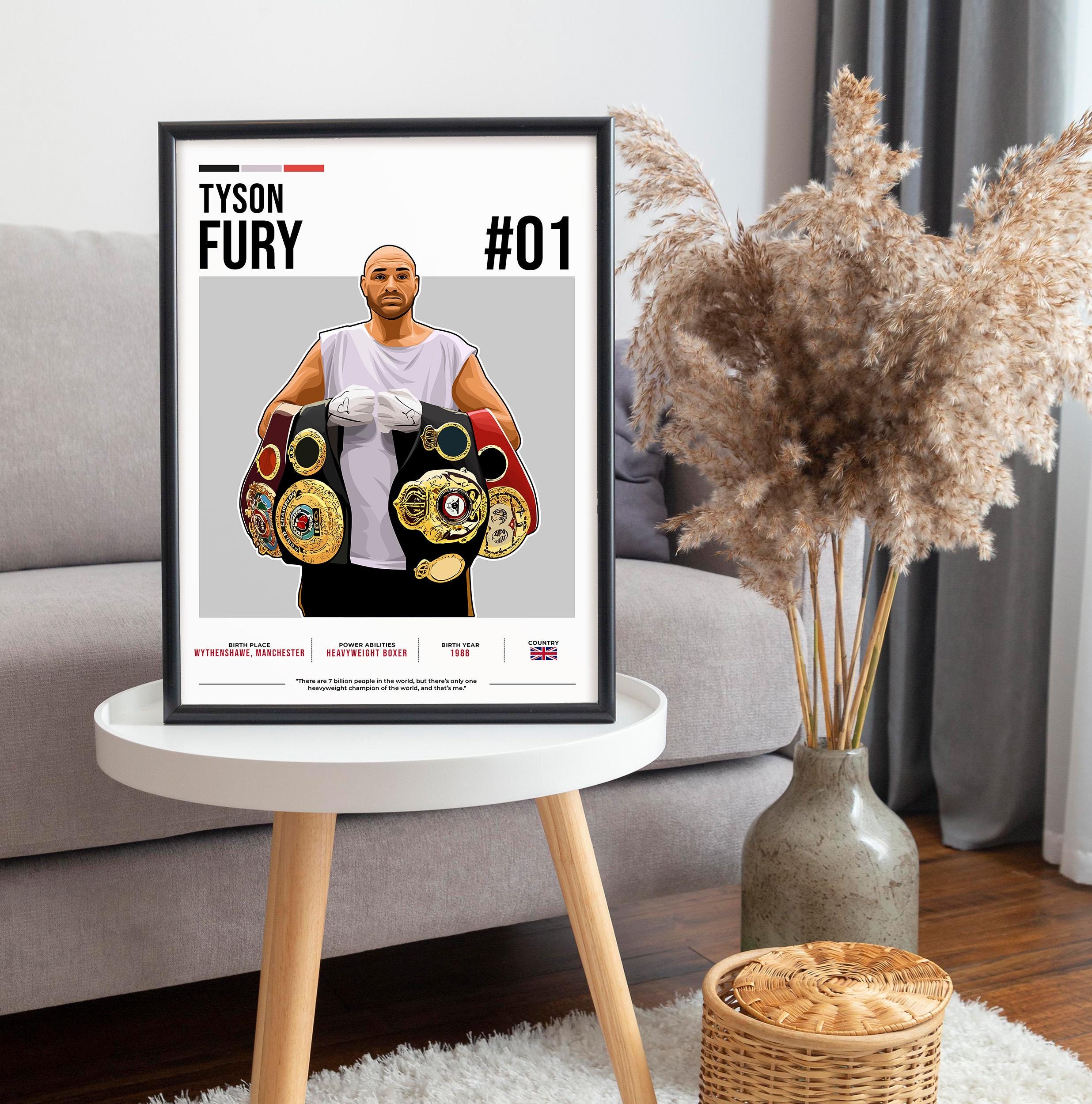 Tyson Fury Poster, Boxing Art, Tyson Fury Fan Gift, Vector Illustration ...