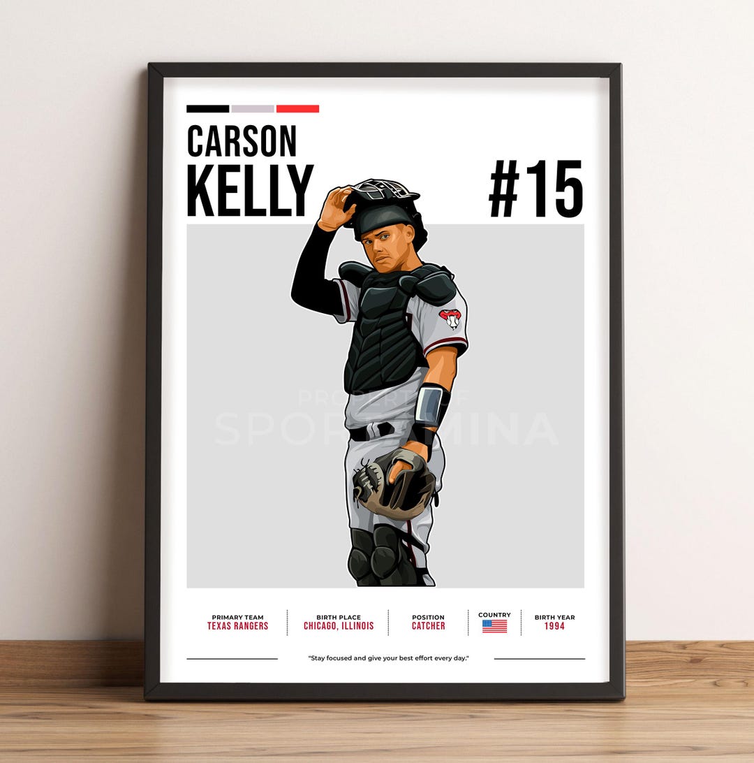 Carson Kelly Poster, Baseball Art, Carson Kelly Fan Gift, Vector ...