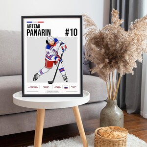 Artemi Panarin Poster, Hockey Art, Artemi Panarin Fan Gift, Vector ...