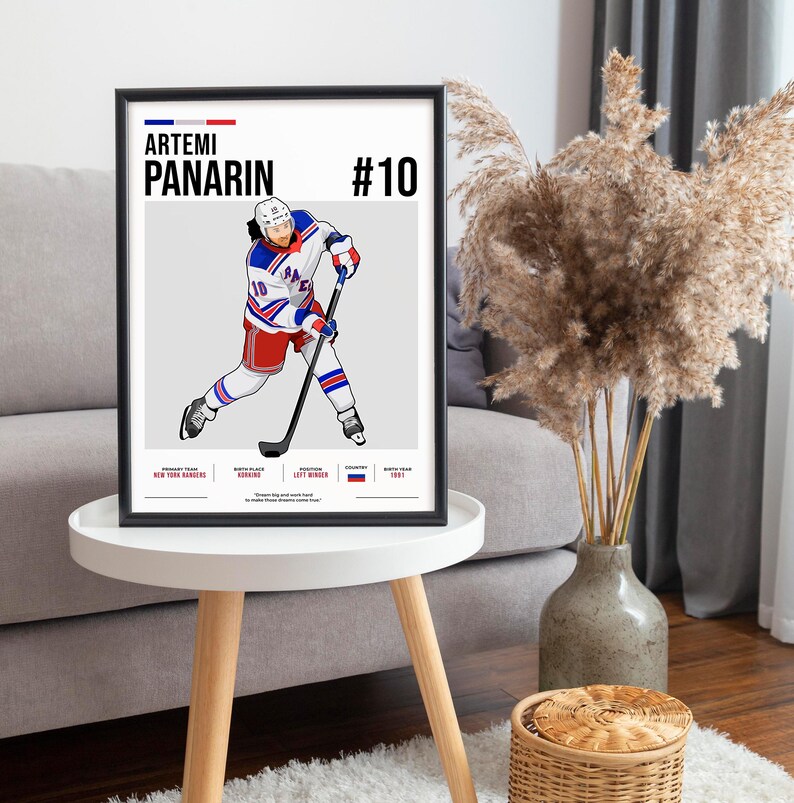 Artemi Panarin Poster, Hockey Art, Artemi Panarin Fan Gift, Vector ...