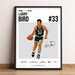 Larry Bird Poster, Basketball Art, Larry Bird Fan Gift, Vector ...