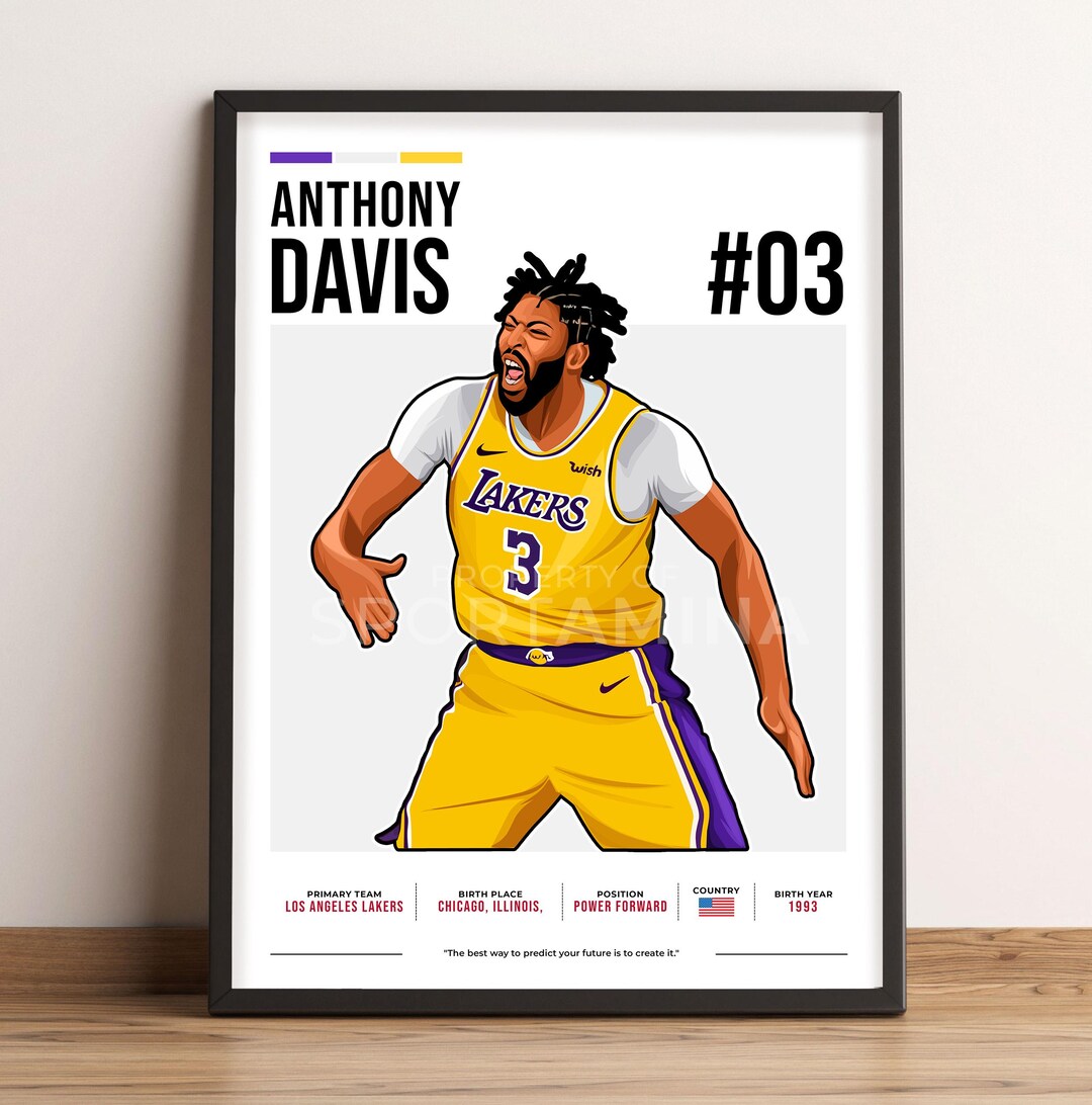 Anthony Davis Poster, Basketball Art, Anthony Davis Fan Gift, Vector ...