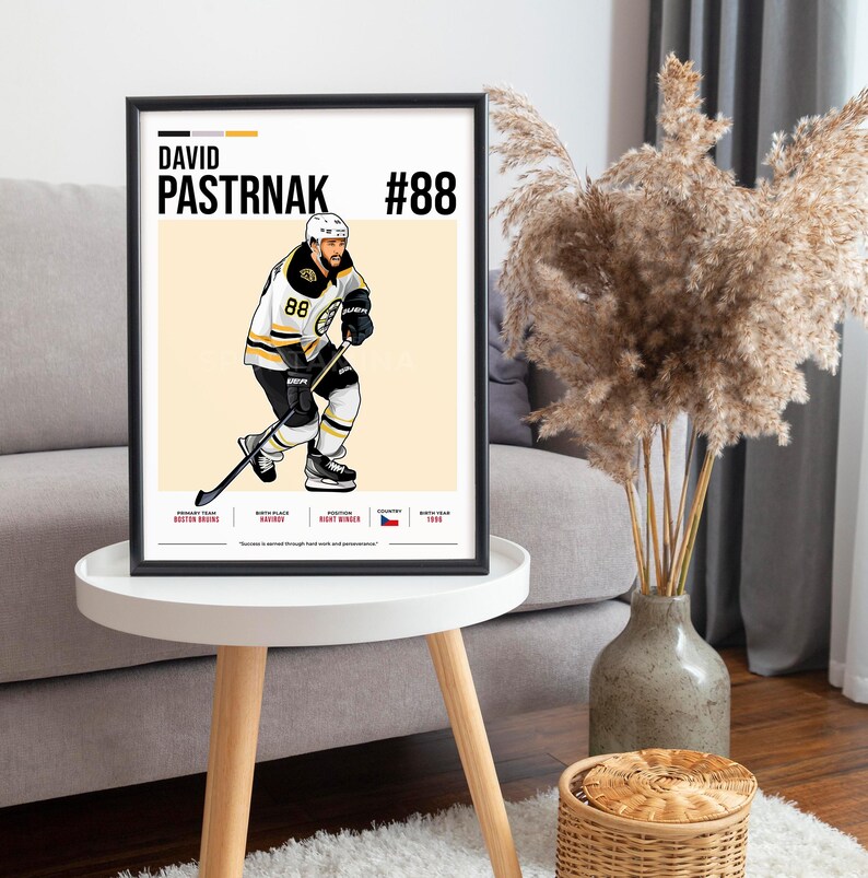 David Pastrnak Poster, Hockey Art, David Pastrnak Fan Gift, Vector ...