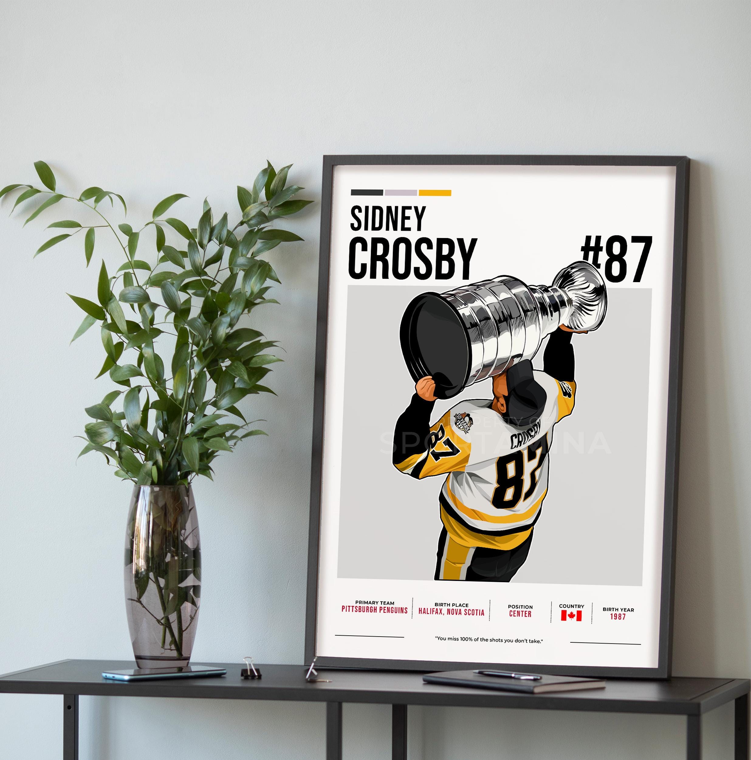 Sidney Crosby Poster, Hockey Art, Sidney Crosby Fan Gift, Vector ...