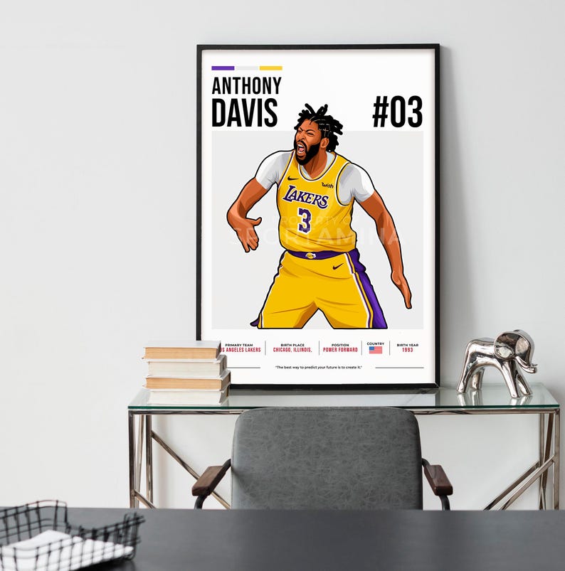 Anthony Davis Poster, Basketball Art, Anthony Davis Fan Gift, Vector ...
