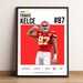 Travis Kelce Poster, American Football Print, Kelce Print Vector Art ...