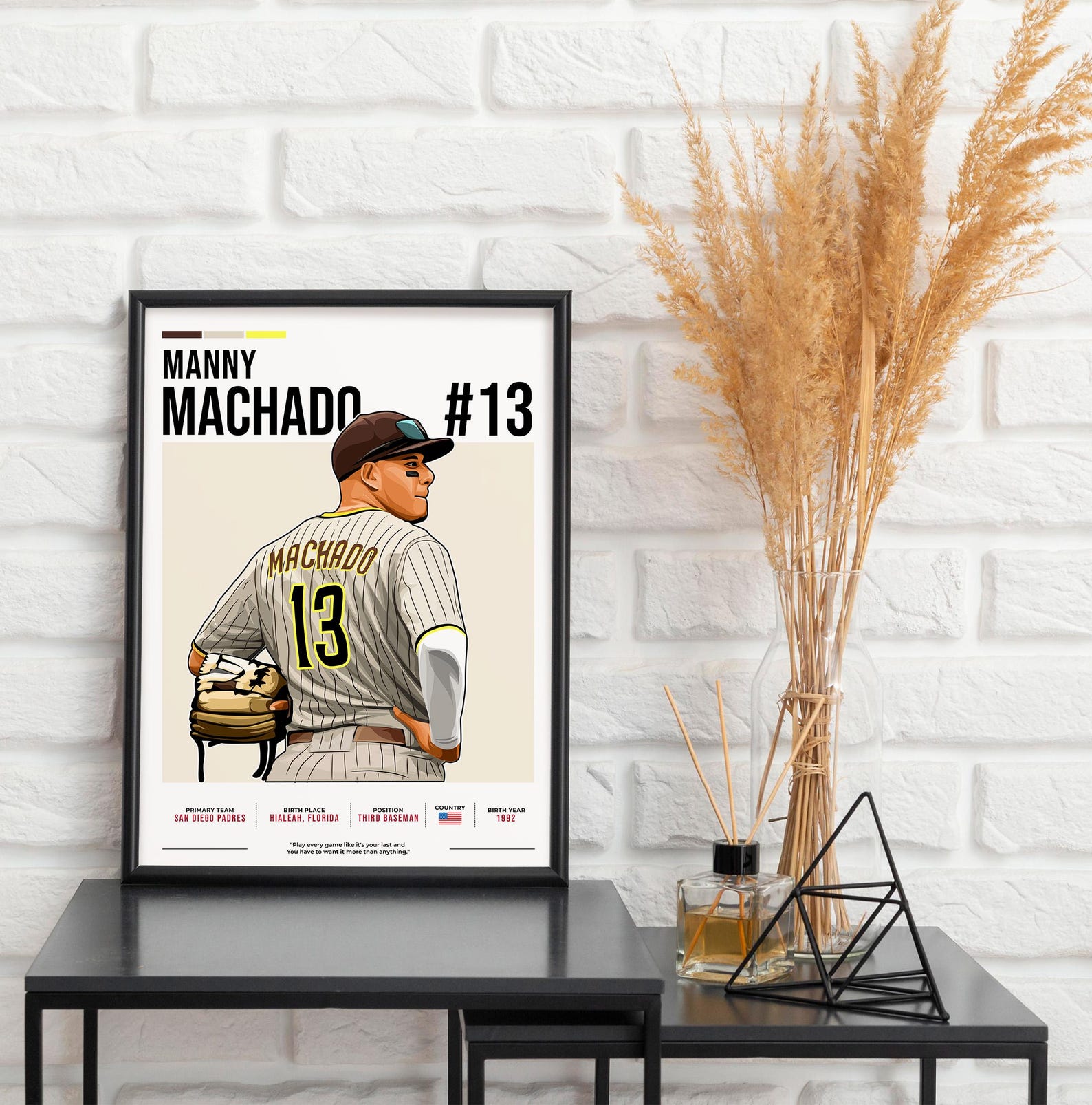 Manny Machado Poster, Baseball Art, Manny Machado Fan Gift, Vector ...