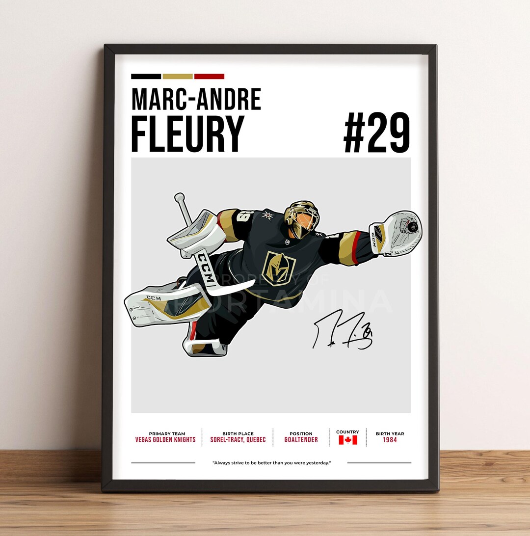 Marc-andre Fleury Poster, Hockey Art, Marc-andre Fleury Fan Gift ...