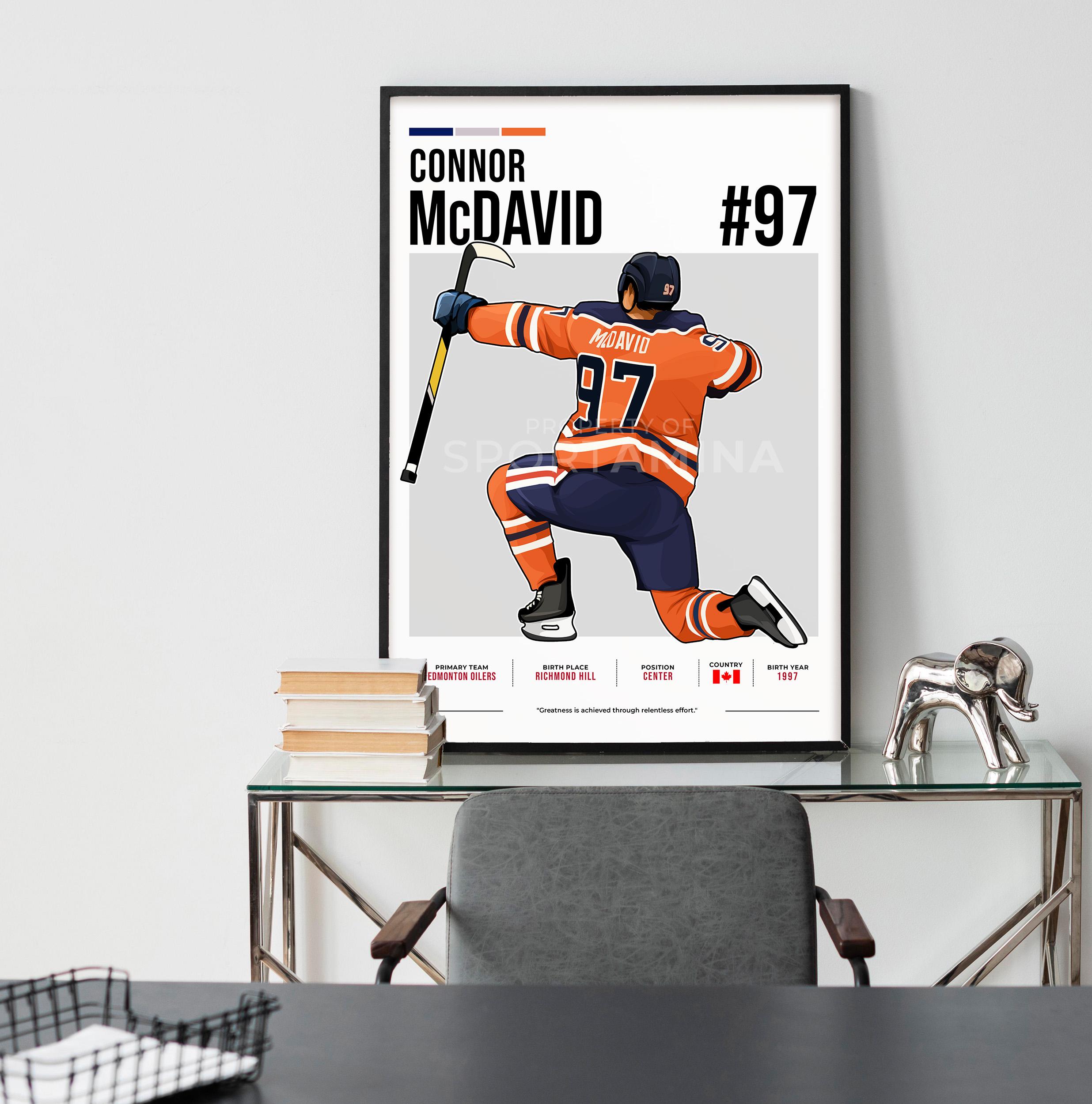 Connor Mcdavid Poster, Hockey Art, Connor Mcdavid Fan Gift, Vector ...