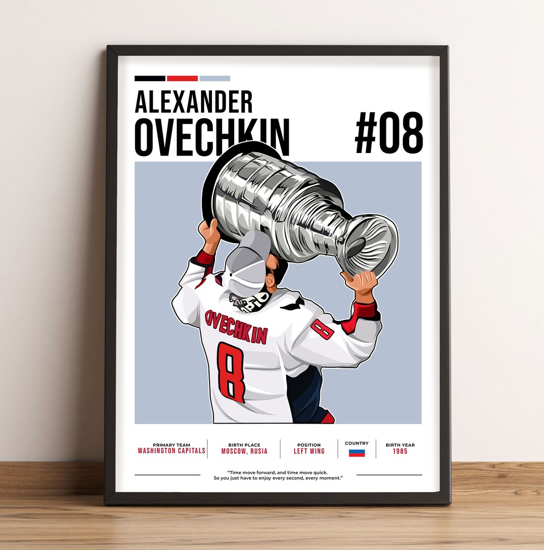Alexander Ovechkin Poster, Ice Hockey Print, Ovechkin Print Vector Art ...