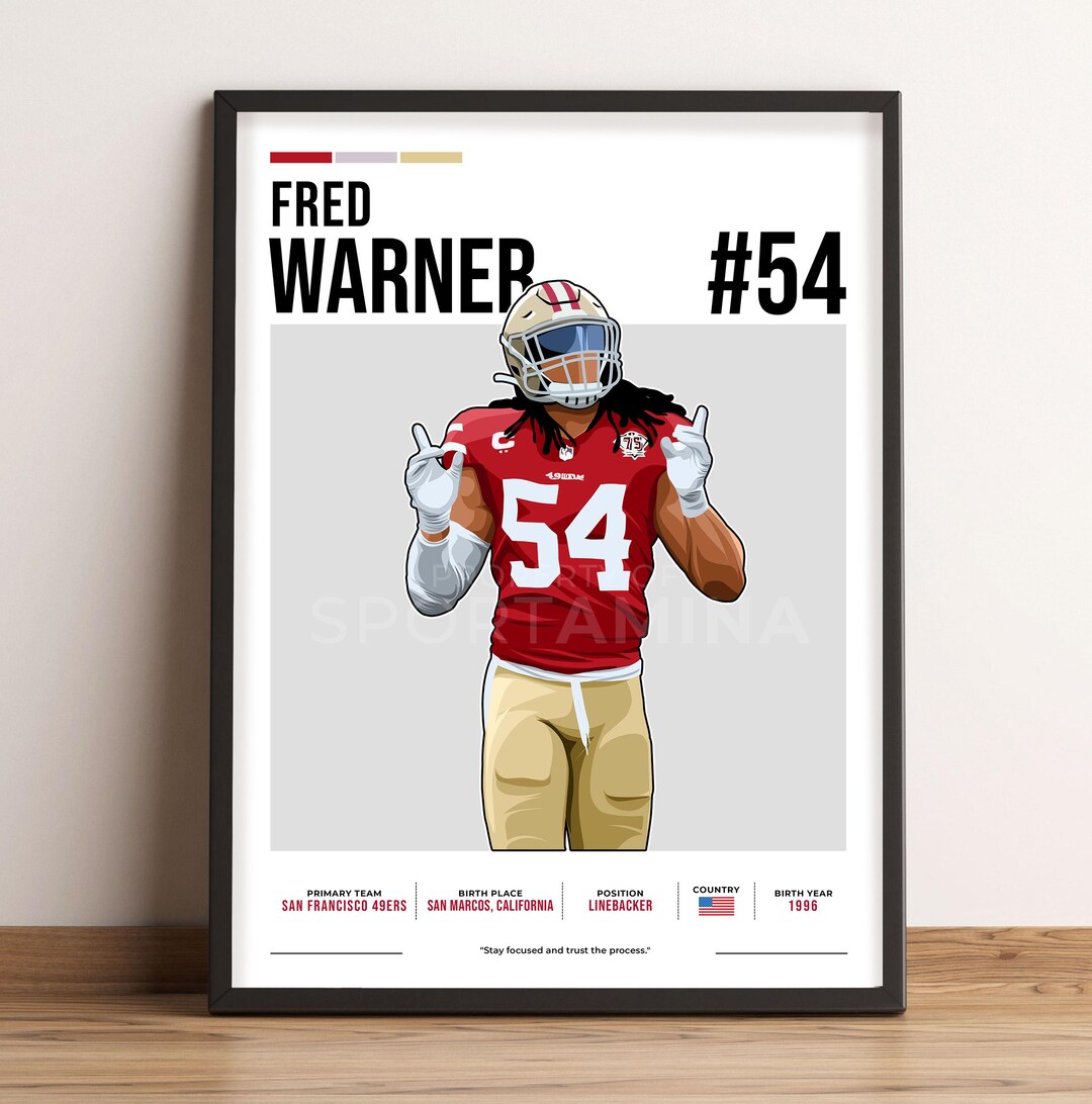 Fred Warner Poster, Football Art, Fred Warner Fan Gift, Vector ...