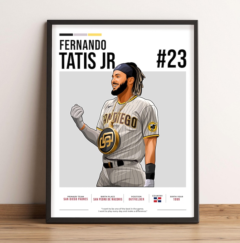 Fernando Tatis Jr Poster, Baseball Art, Fernando Tatis Jr Fan Gift ...