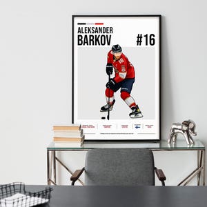 Aleksander Barkov Poster, Hockey Art, Aleksander Barkov Fan Gift ...