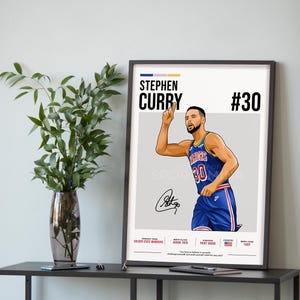 Stephen Curry Poster, Basketball Art, Stephen Curry Fan Gift, Vector ...