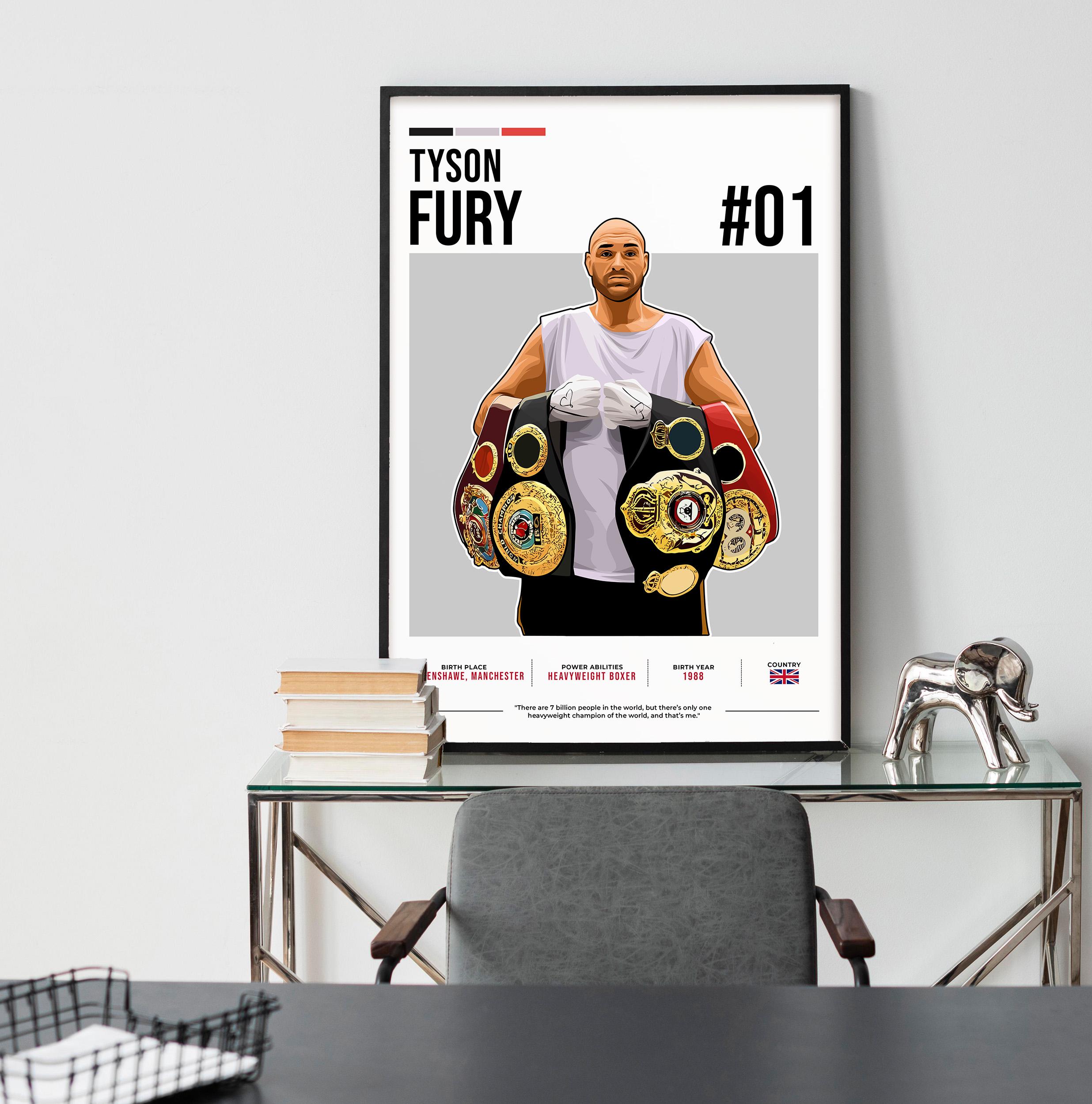 Tyson Fury Poster, Boxing Art, Tyson Fury Fan Gift, Vector Illustration ...