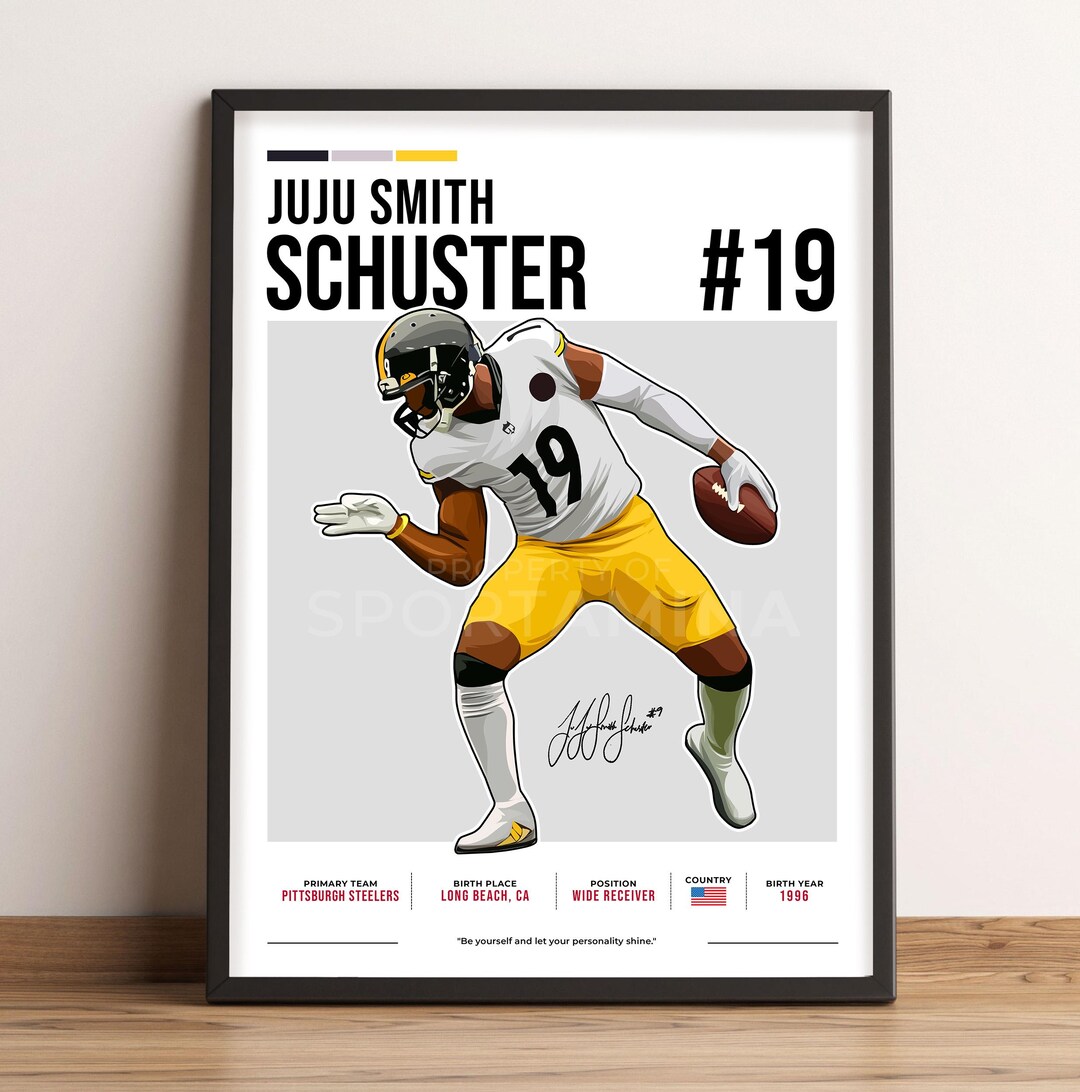 Juju Smith-schuster Poster, Football Art, Juju Smith-schuster Fan Gift ...