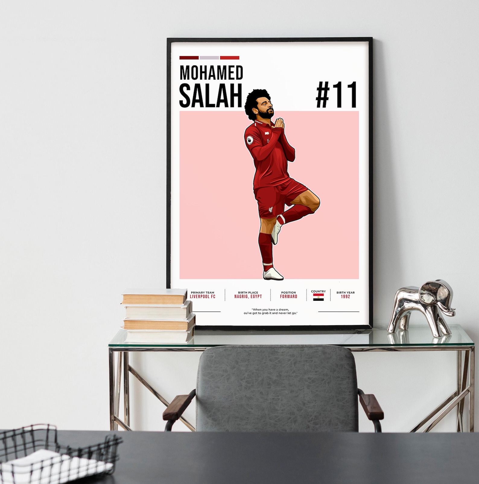 Mohamed Salah Poster, Soccer Art, Mohamed Salah Fan Gift, Vector ...