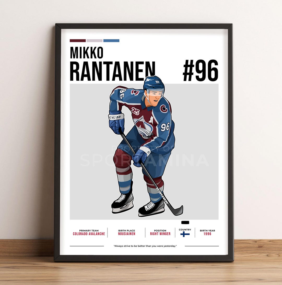 Mikko Rantanen Poster, Hockey Art, Mikko Rantanen Fan Gift, Vector ...