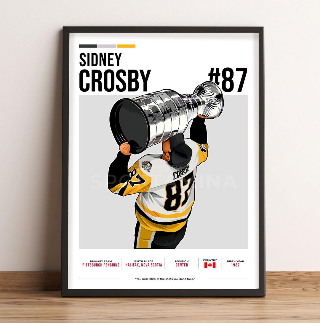Sidney Crosby Poster, Hockey Art, Sidney Crosby Fan Gift, Vector ...