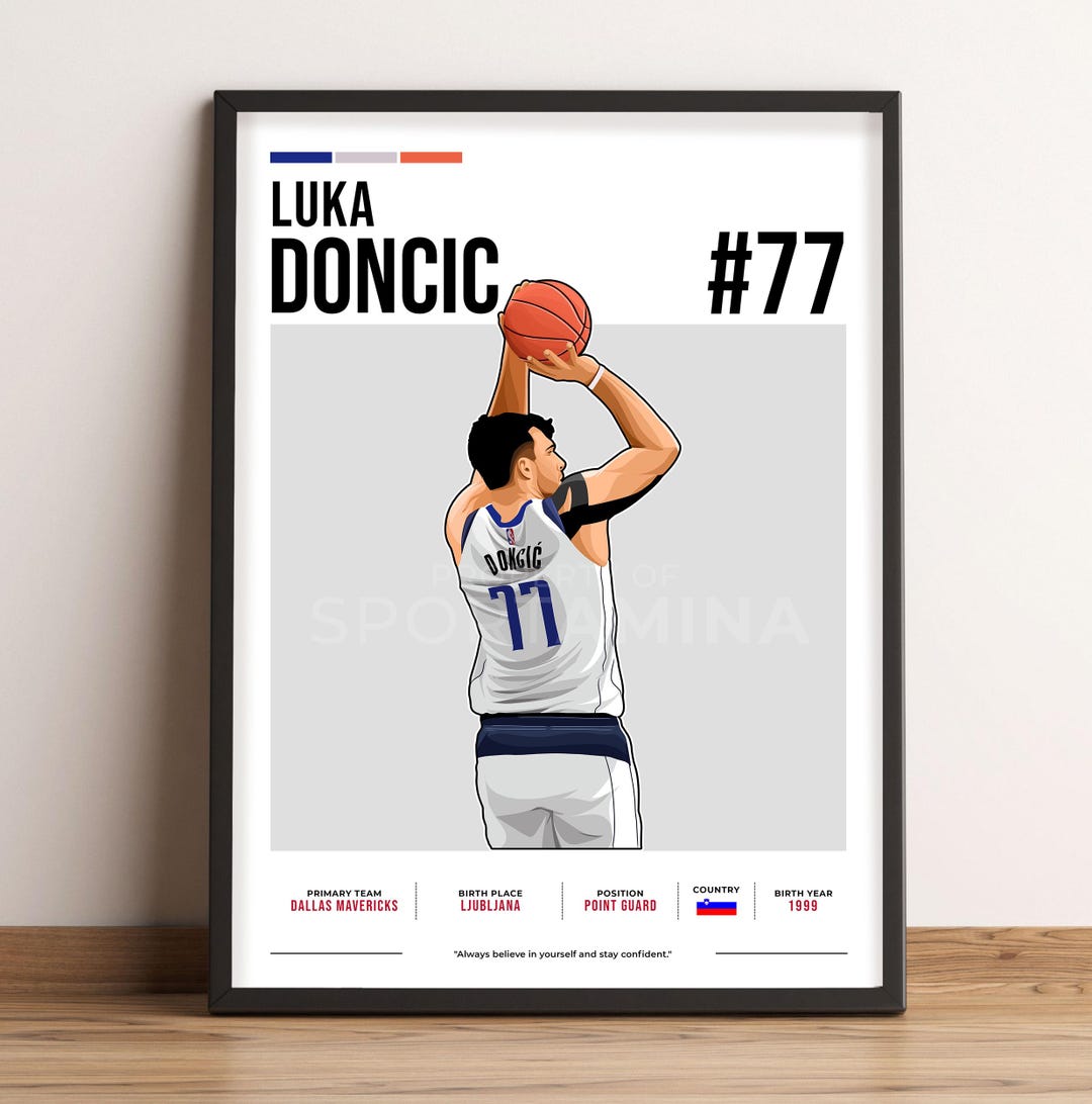 Luka Doncic Poster, Basketball Art, Luka Doncic Fan Gift, Vector ...
