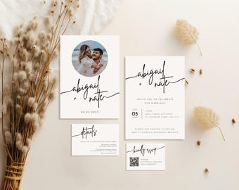 Wedding Program Template Stylish Professional Editable Canva Template for Weddings - Etsy