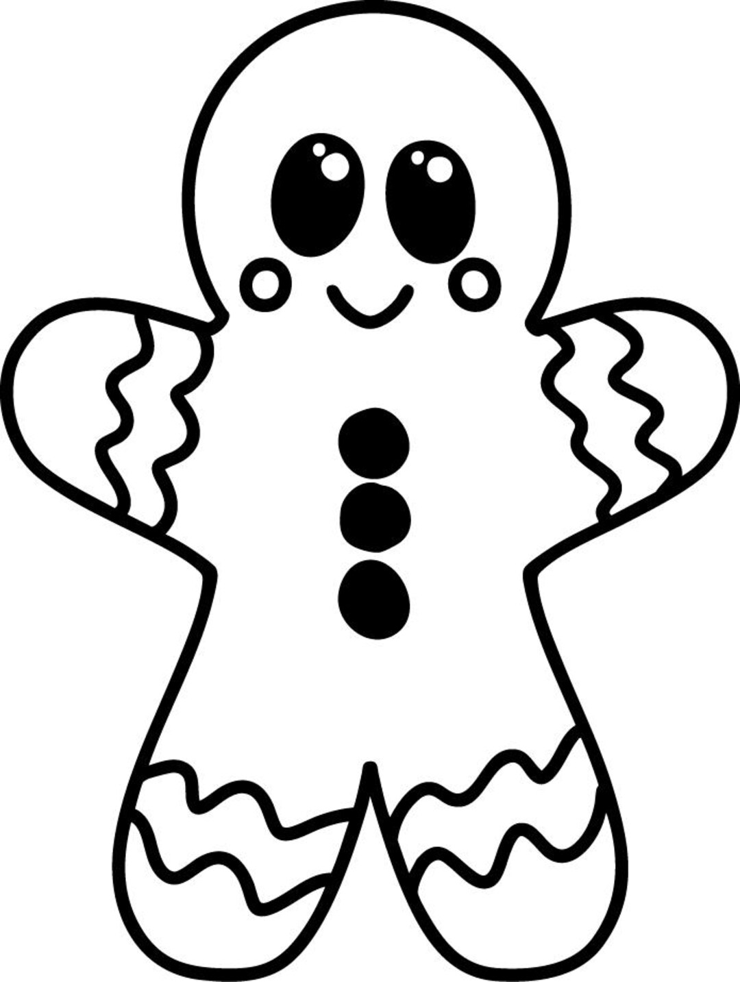 Gingerbread Man SVG - Christmas Gingerbread Man Digital SVG File Use ...