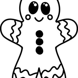 Gingerbread Man SVG - Christmas Gingerbread Man Digital SVG File Use ...