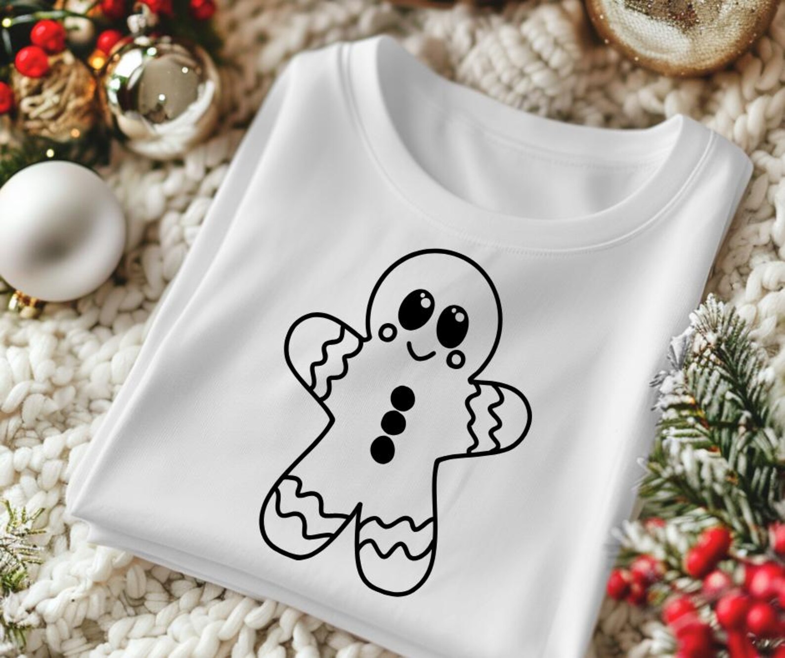 Gingerbread Man SVG - Christmas Gingerbread Man Digital SVG File Use ...