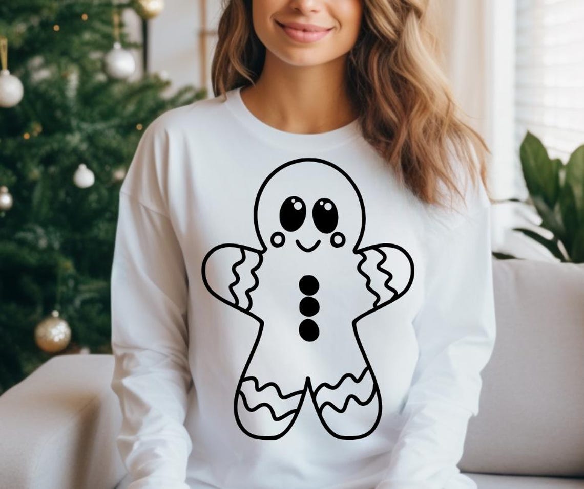 Gingerbread Man SVG - Christmas Gingerbread Man Digital SVG File Use ...