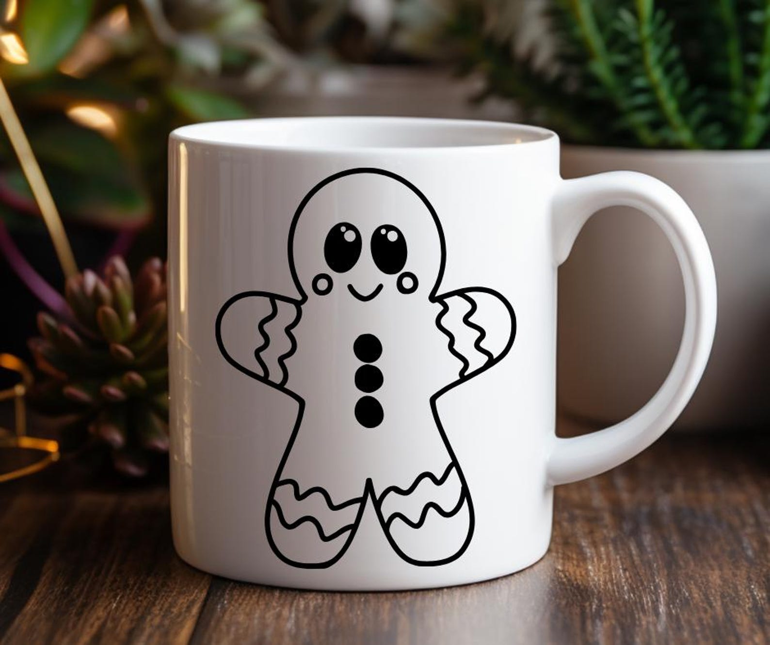 Gingerbread Man SVG - Christmas Gingerbread Man Digital SVG File Use ...