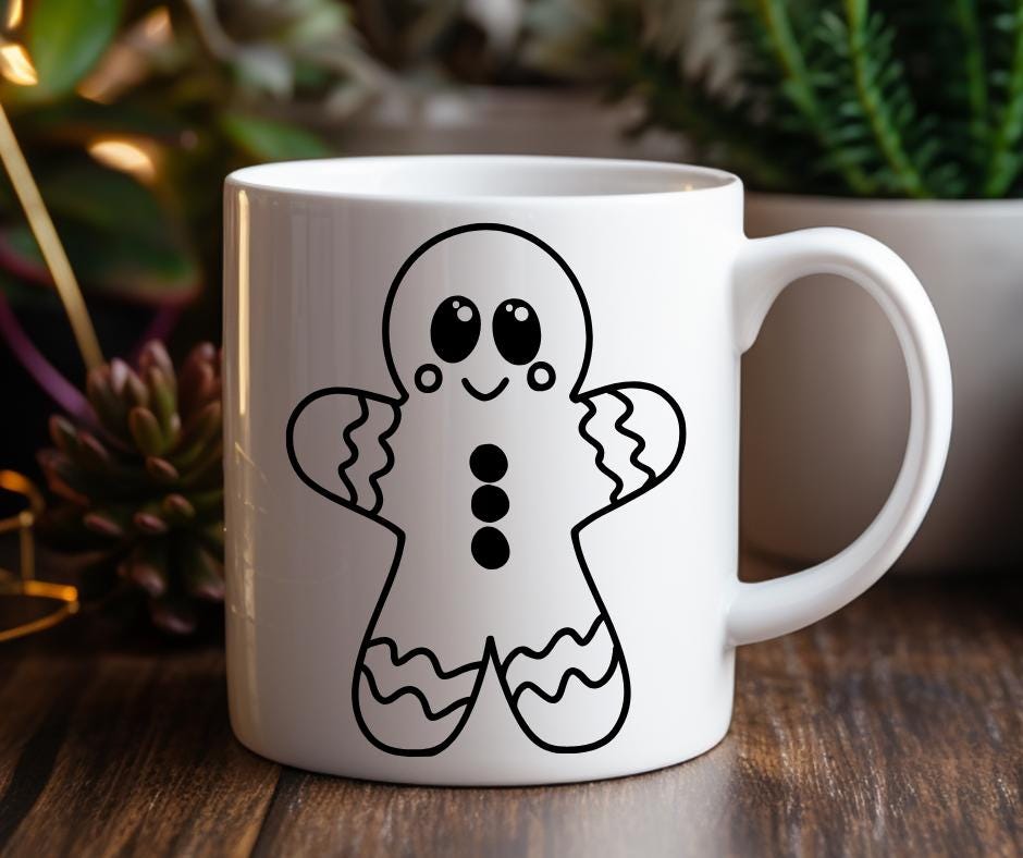 Gingerbread Man SVG - Christmas Gingerbread Man Digital SVG File Use ...