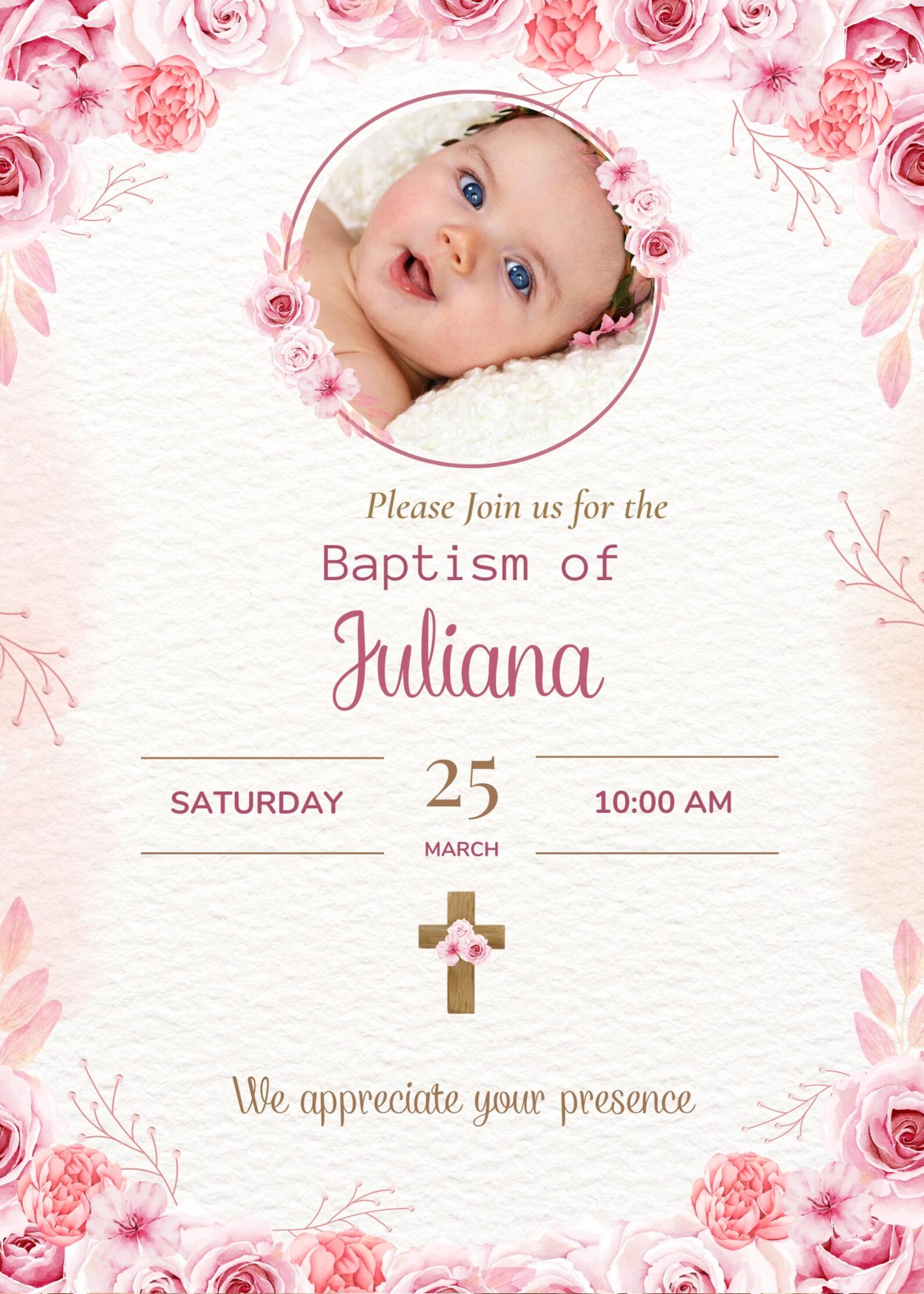 Baptism Card, Baby Dedication Card, Personalized Baby Blessing Card ...