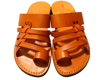 Orange sandals | Etsy